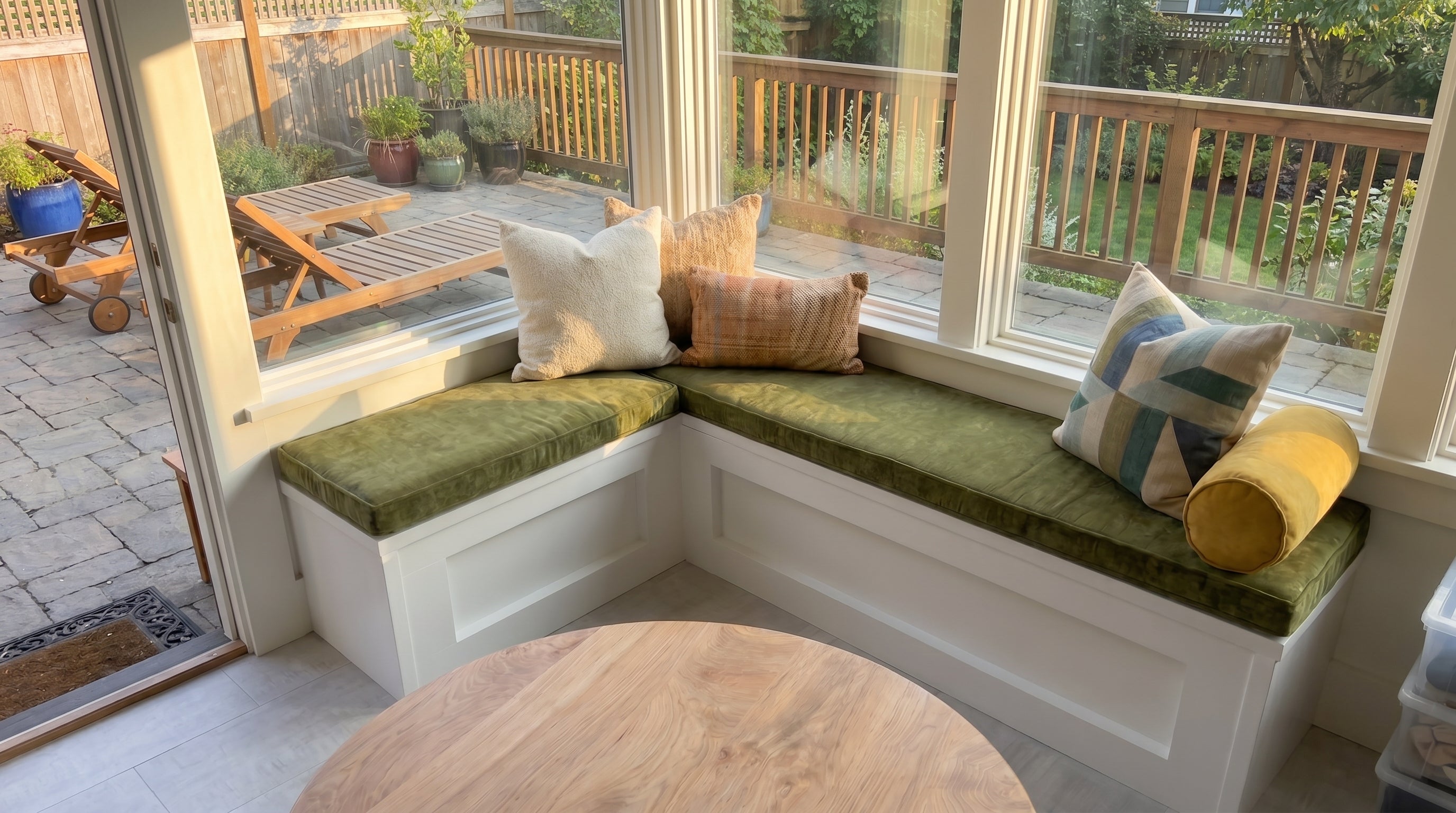 L-Shaped Bench Cushion: One Piece or Two? | USCushion – Us Cushion